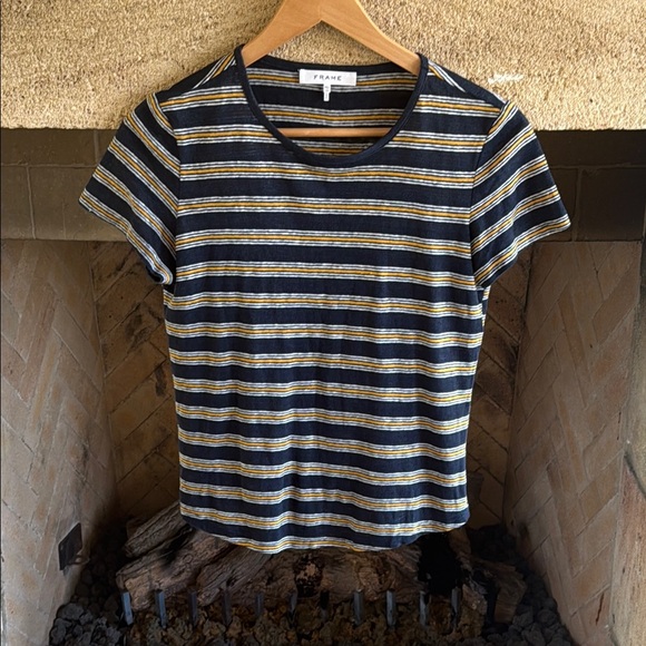 Frame Denim | Tops | Frame The Linen Baby Tee | Poshmark